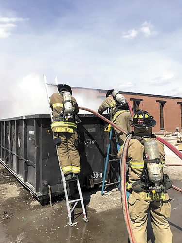 FD firefighters douse dumpster fire | News, Sports, Jobs - Messenger News
